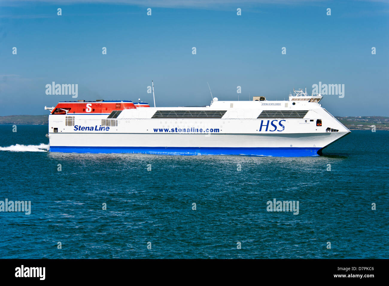 Stenaline Stena Explorer HSS car ferry from Holyhead Anglesey North ...