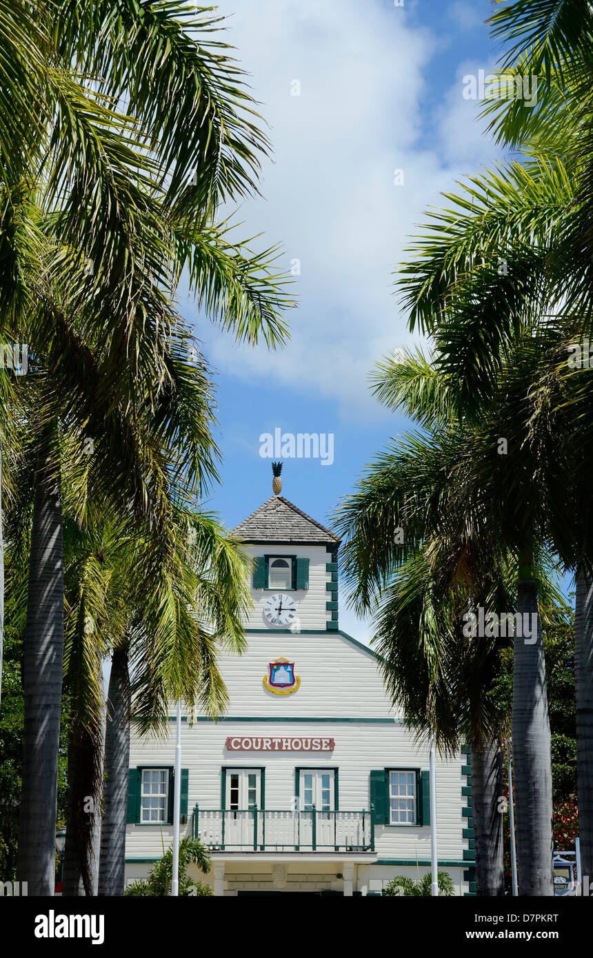 Courthouse in Philipsburg, St. Maarten, Netherland Antilles Stock Photo ...
