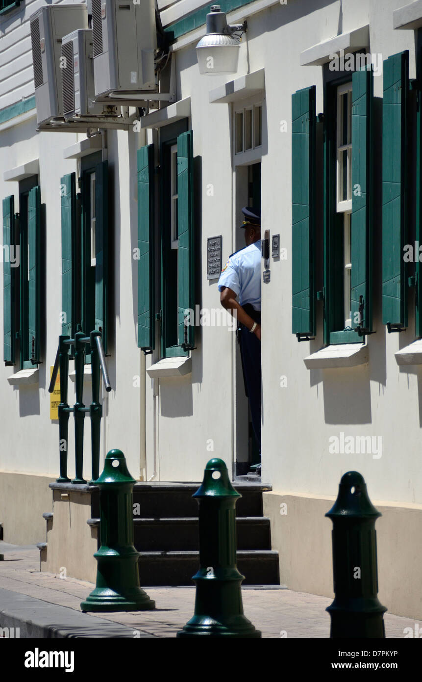 Courthouse in Philipsburg, St. Maarten, Netherland Antilles Stock Photo ...
