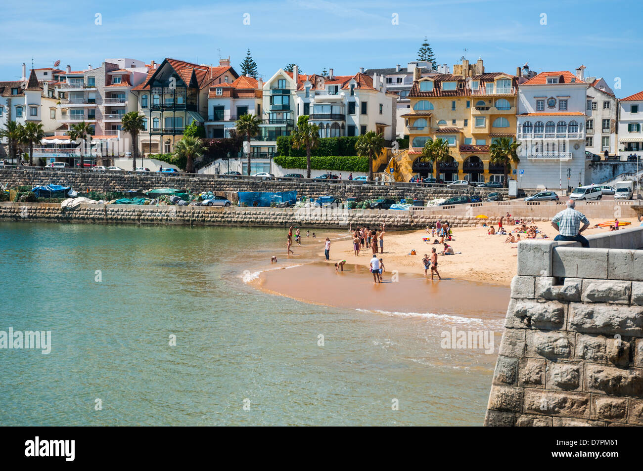 Beach in Cascais Stock Photo - Alamy