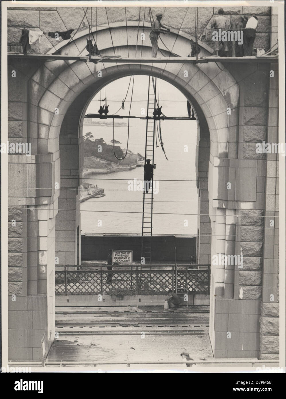 The Sydney Harbour Bridge construction, an iconic symbol of Sydney ...