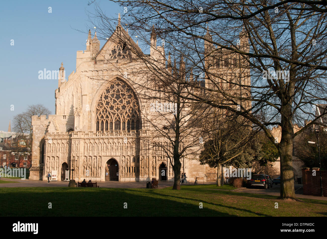 The West side of Exeter Cathedral, Exeter, UK Stock Photo - Alamy