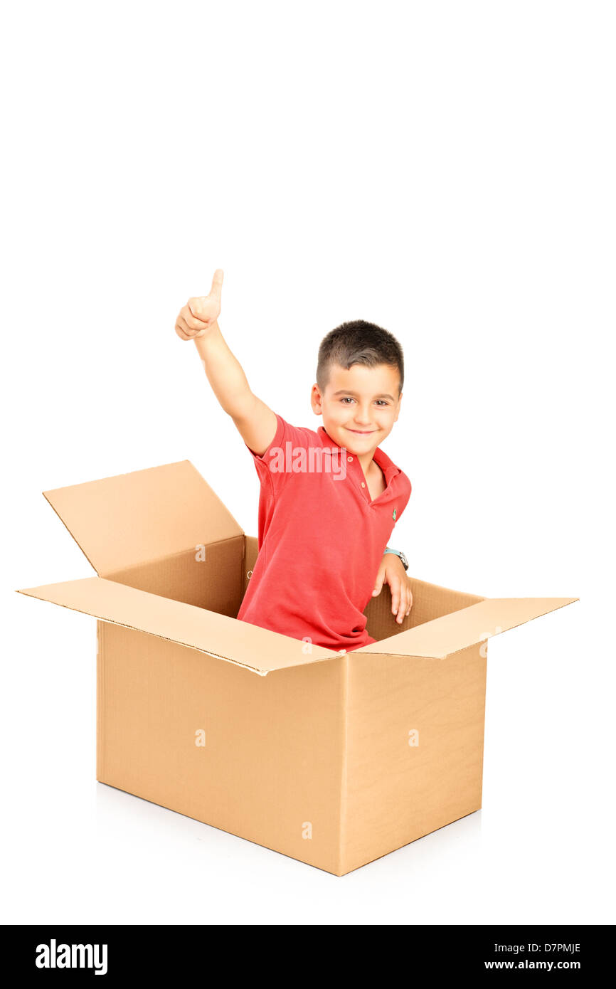 Child in a box hi-res stock photography and images - Alamy
