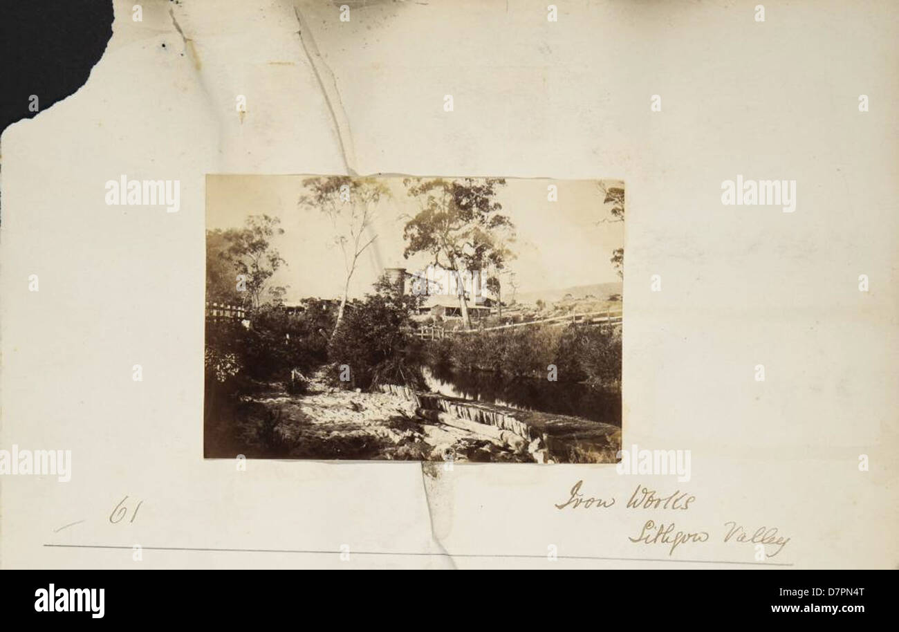 This photograph from the late 19th century shows the iron works and ...