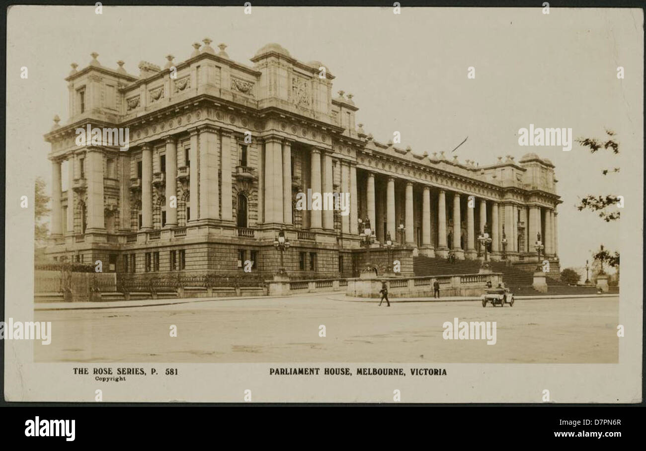 An image of Parliament House in Melbourne from 1920, showcasing its ...