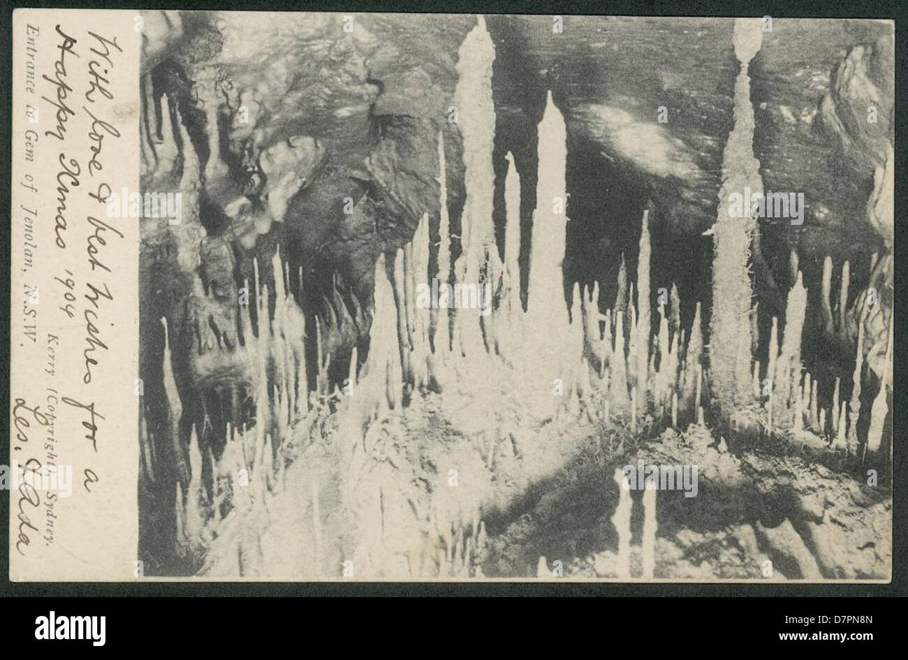 This historic image from 1904 showcases the Jenolan Caves, one of ...