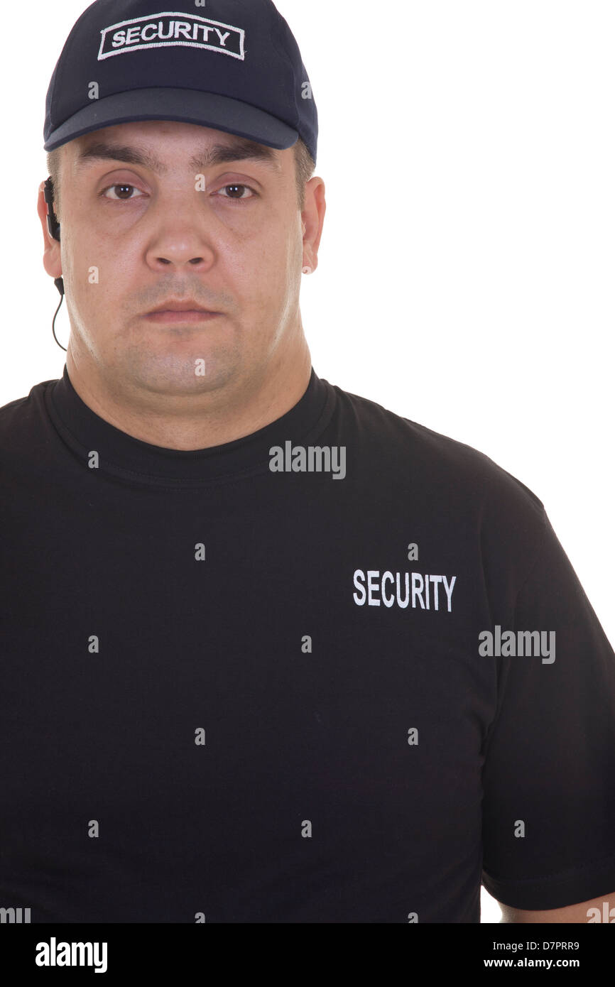 security guard isolated on white Stock Photo - Alamy