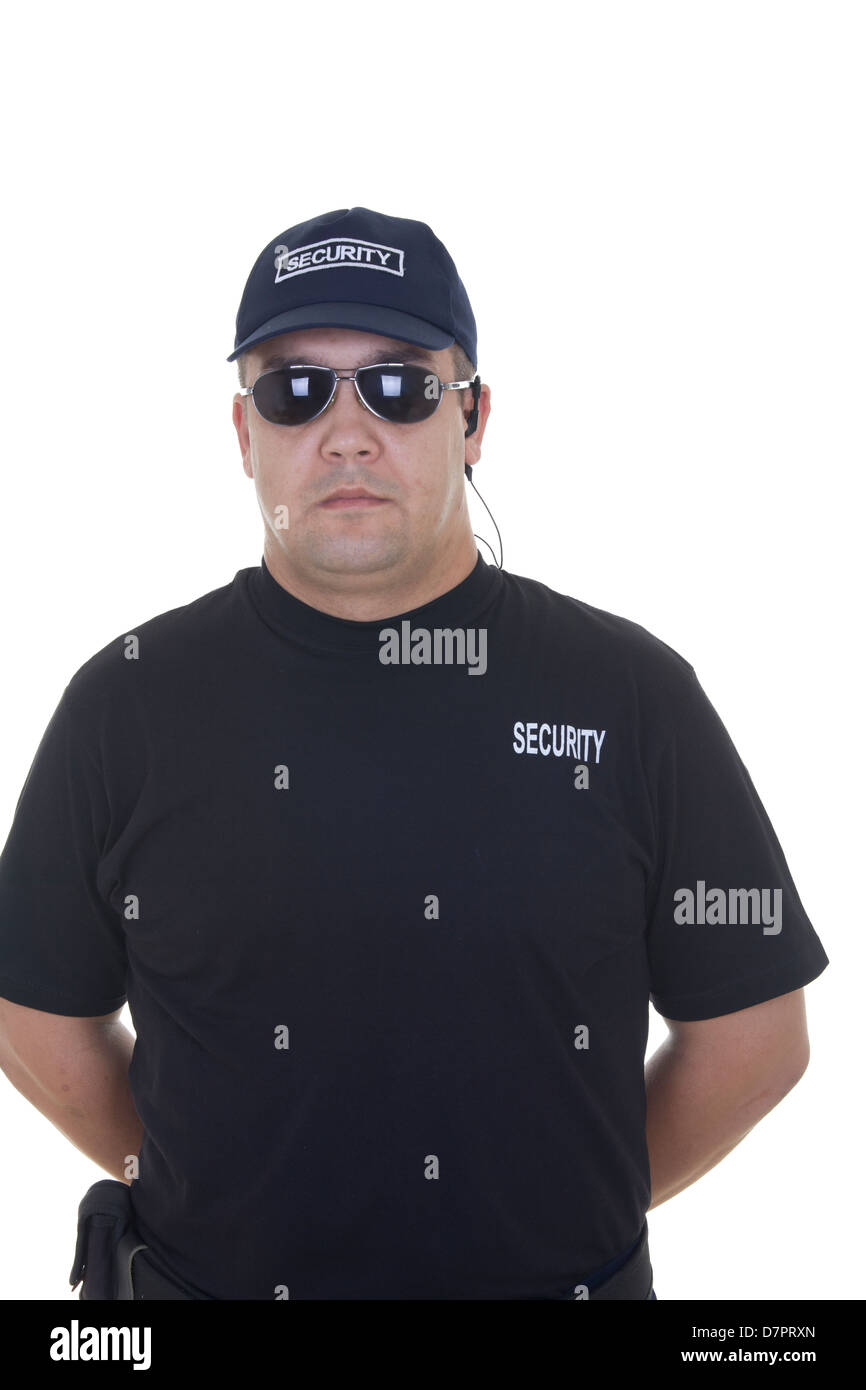 security guard isolated on white Stock Photo - Alamy