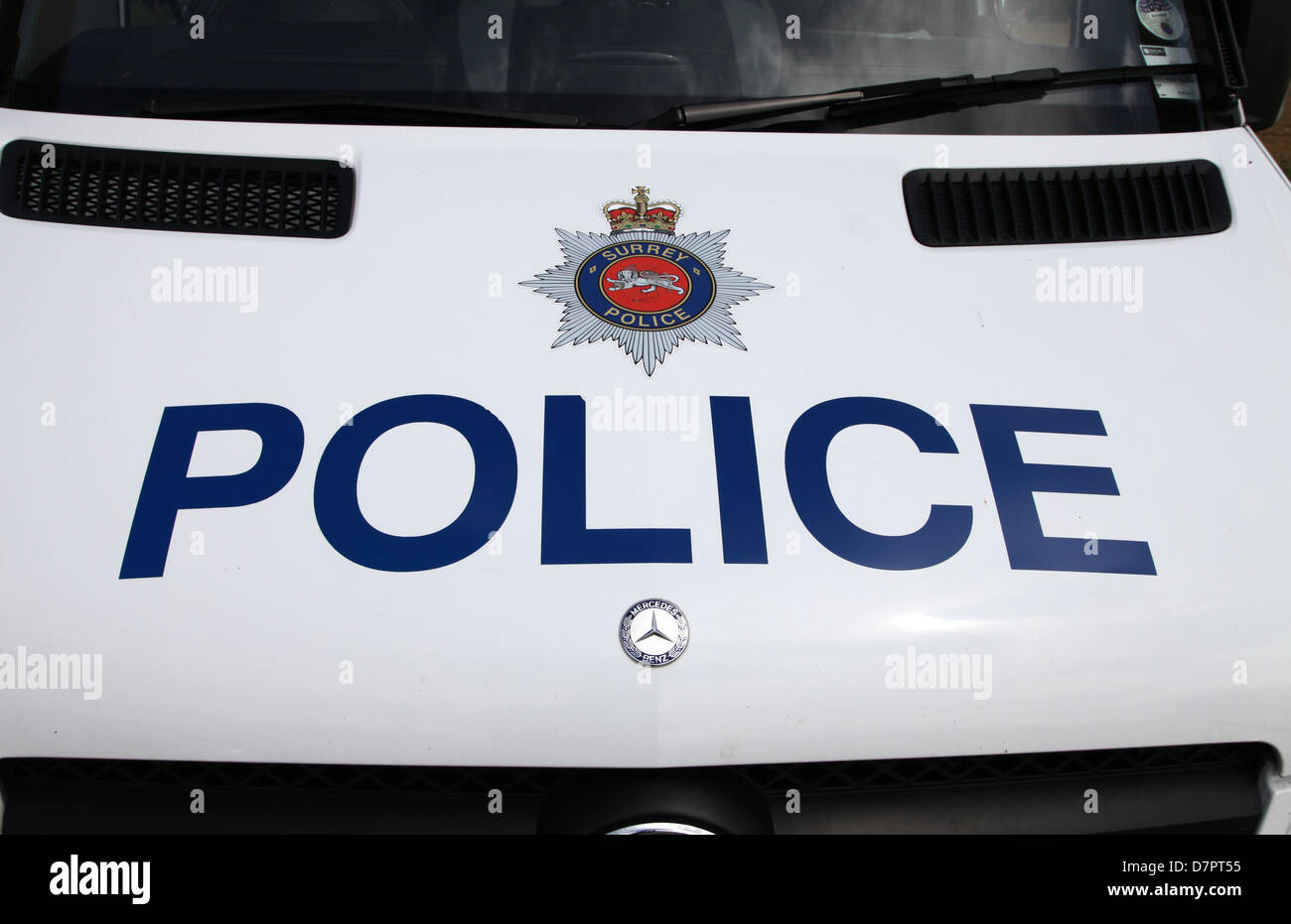Logo on a Surrey Police vehicle Stock Photo - Alamy
