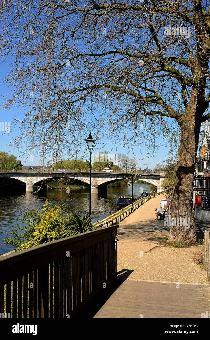Riverside at Staines on Thames Surrey Stock Photo - Alamy