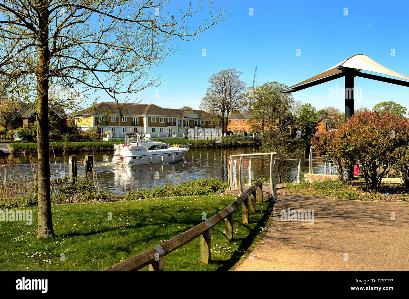 Riverside at Staines on Thames Surrey Stock Photo - Alamy