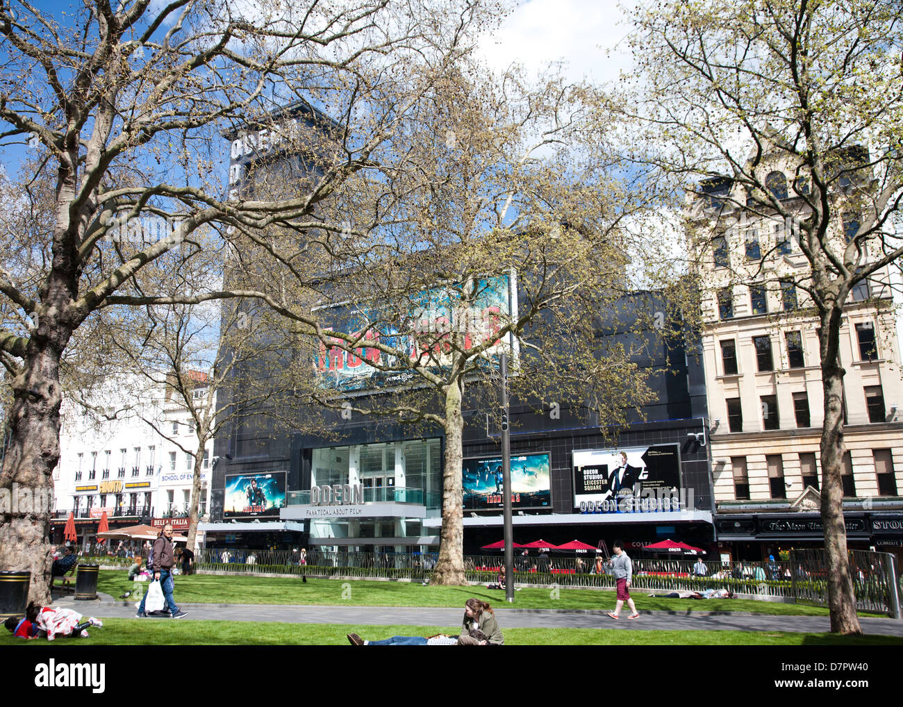 View of Leicester Square showing cinema, West End, London, England ...