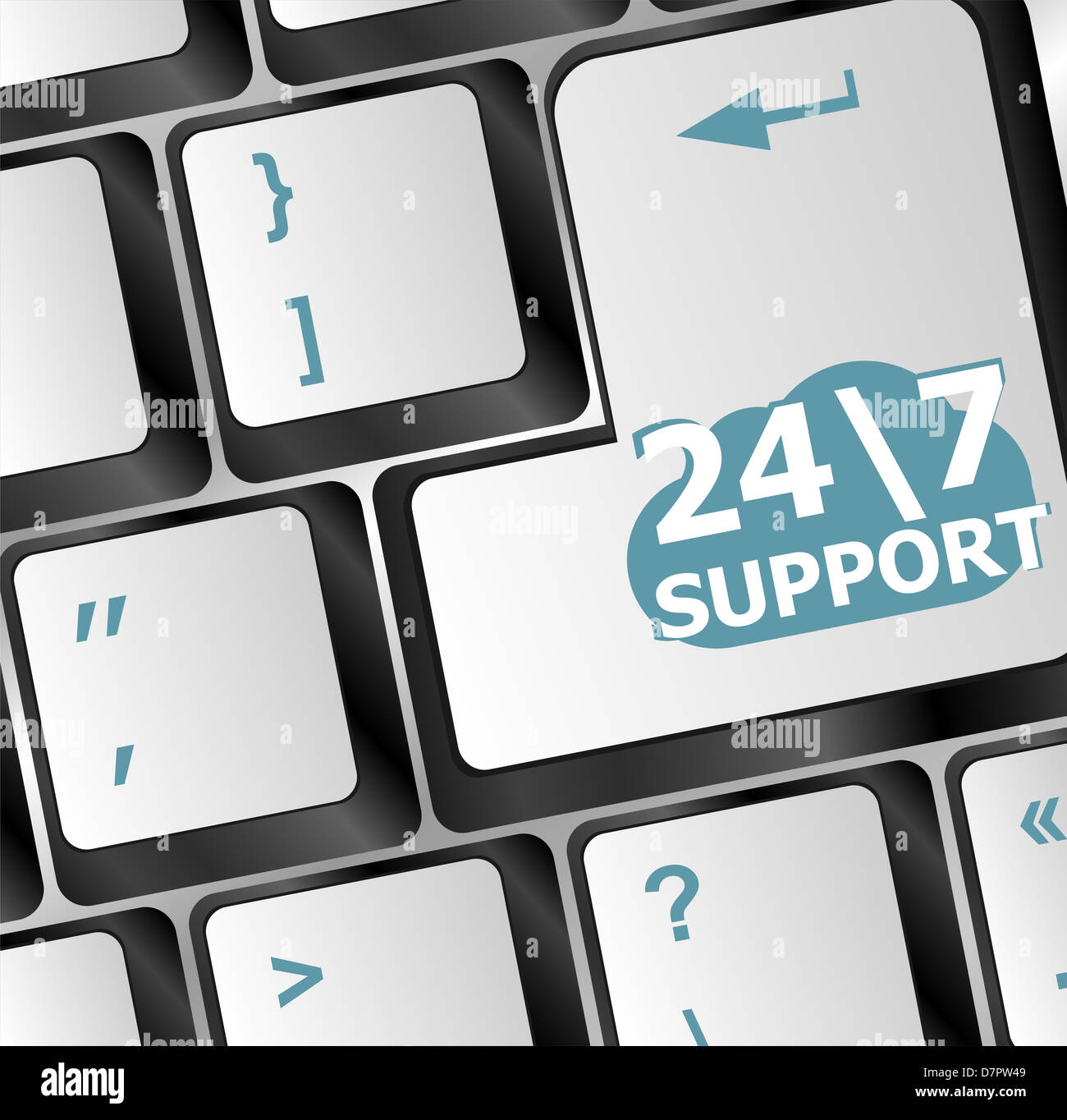 Support sign button on computer keyboard Stock Photo - Alamy