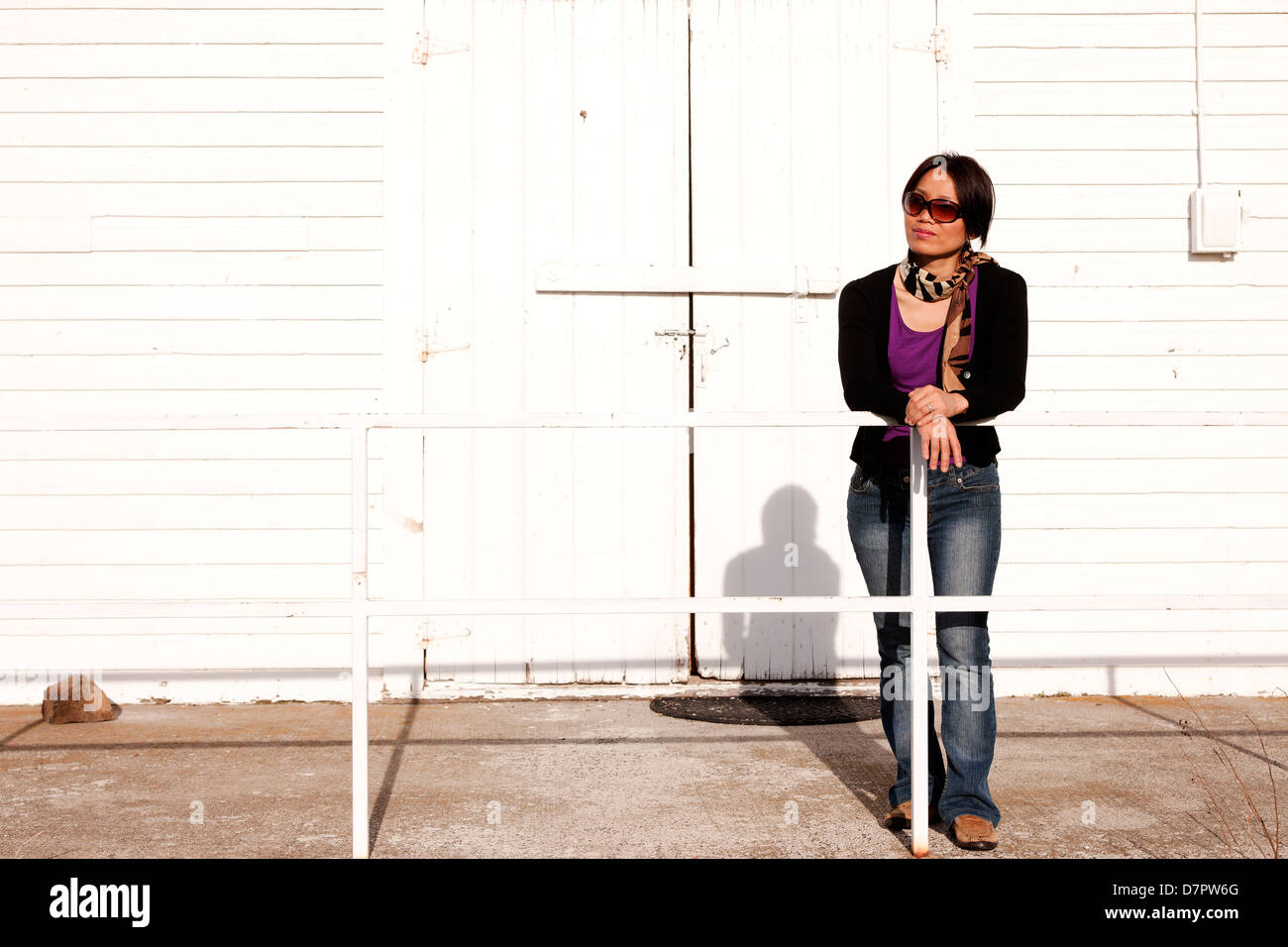 Lean over woman hi-res stock photography and images - Alamy