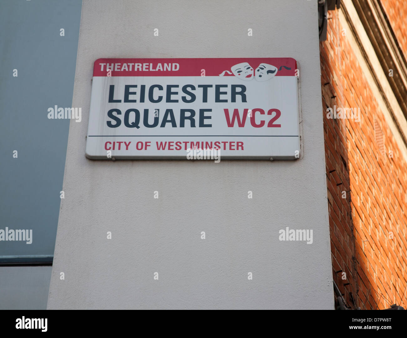 Leicester Square sign, West End, London, England, United Kingdom Stock ...