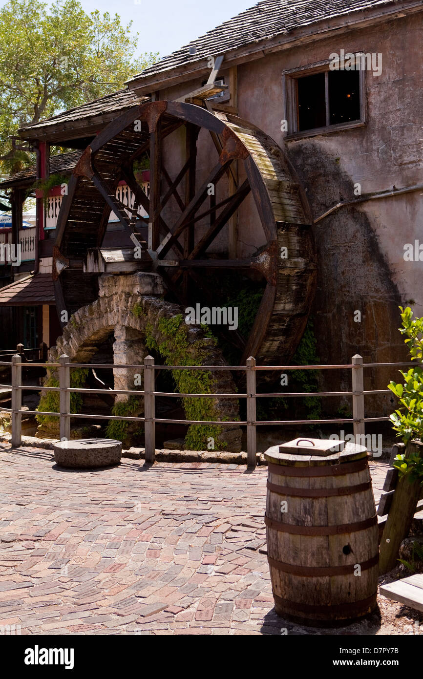 A replica of a grist mill is seen by the Mill Top restaurant in St ...