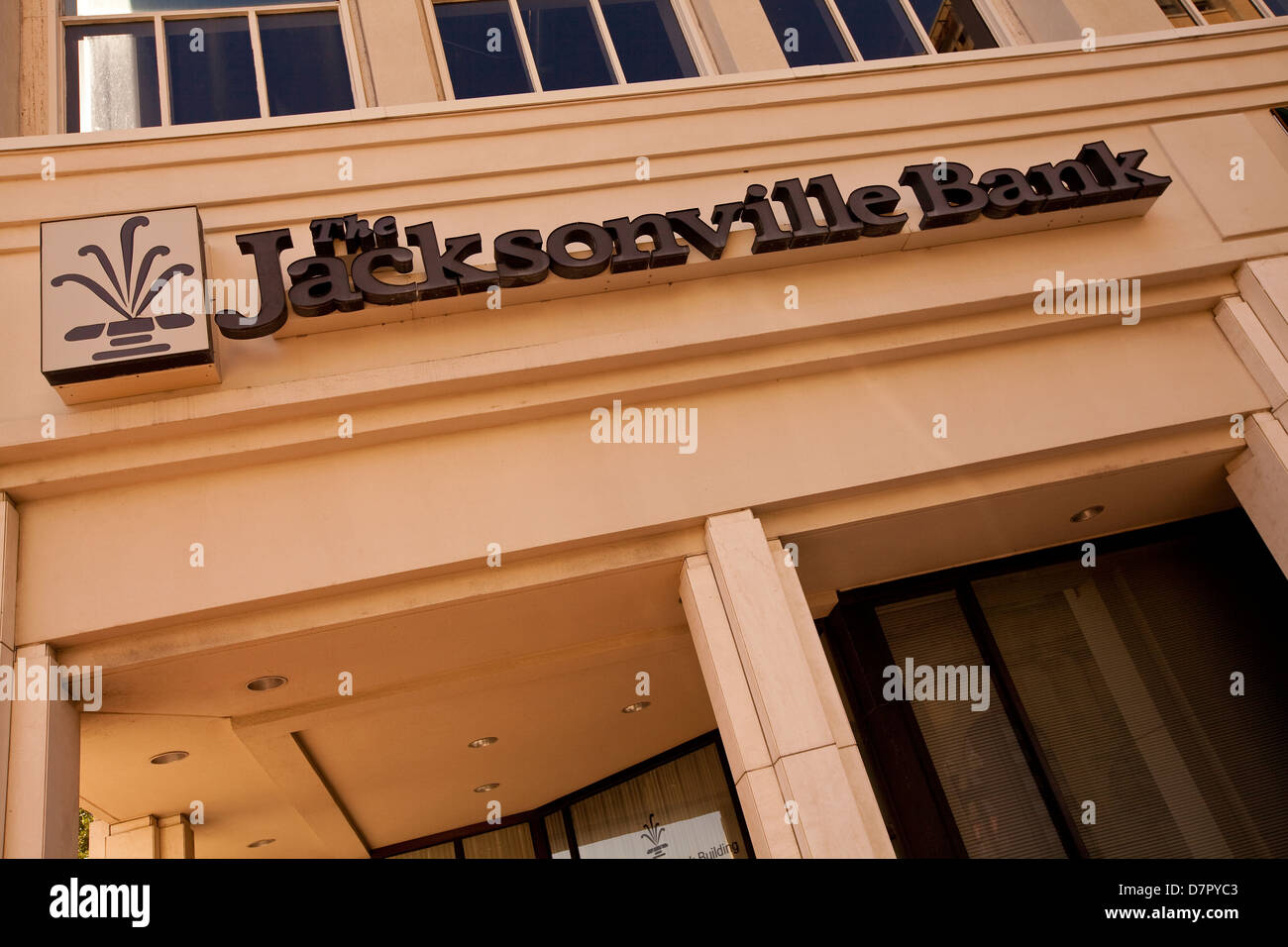 The Jacksonville Bank logo is seen on a building in Jacksonville ...