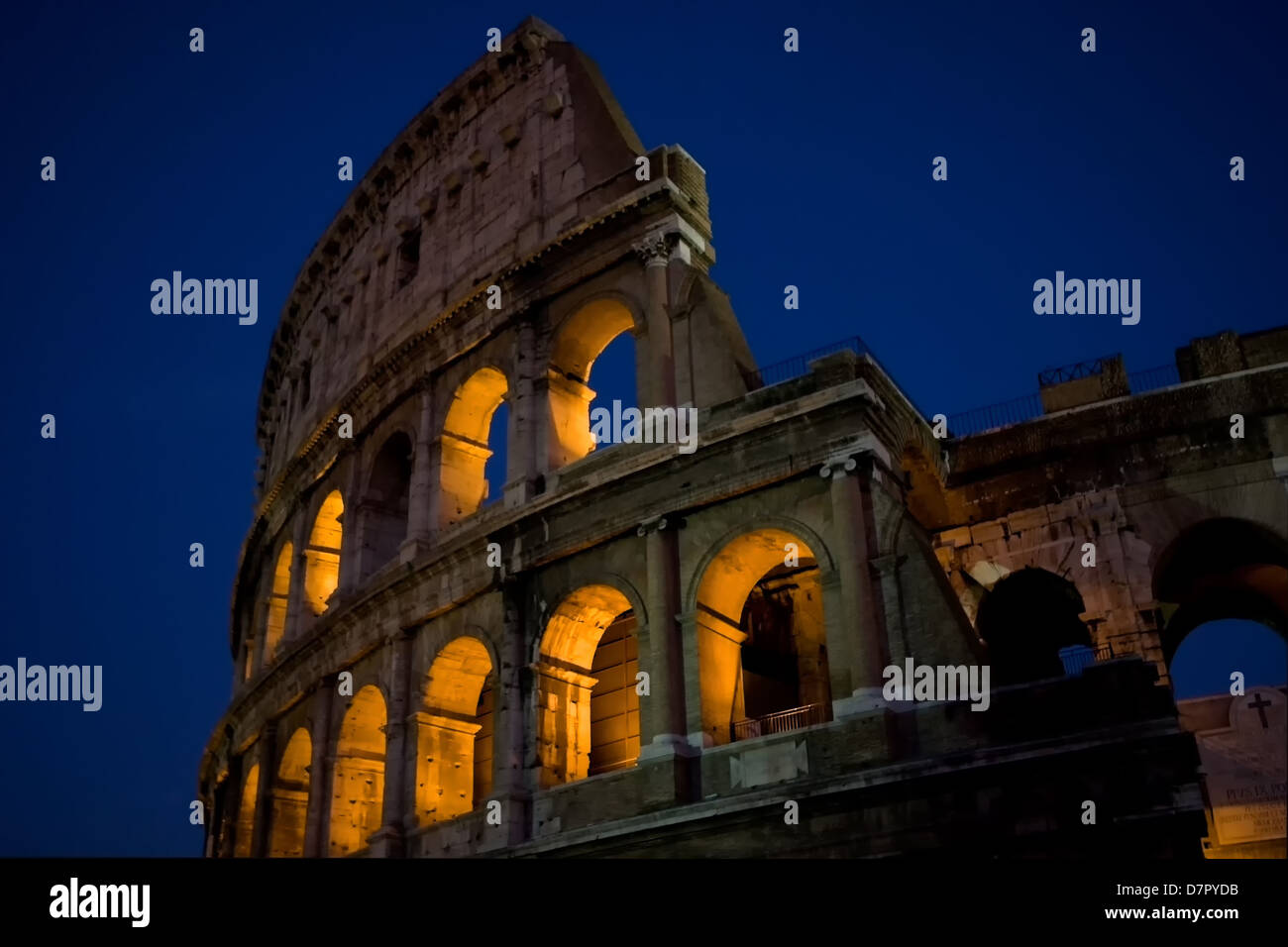 The Colosseum at night Stock Photo - Alamy