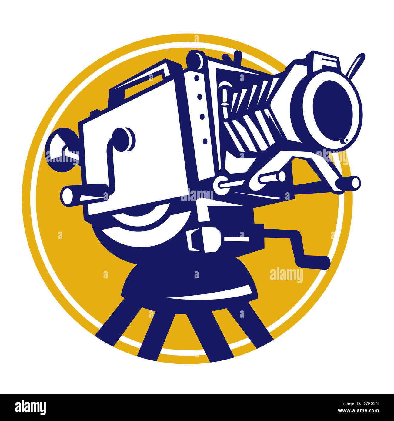 Vintage Movie Camera Illustration