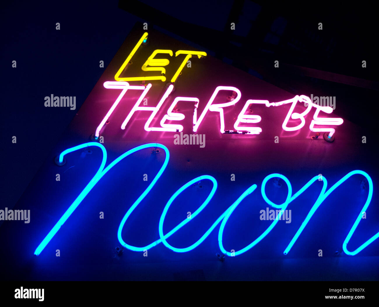 let there be neon sign Stock Photo - Alamy