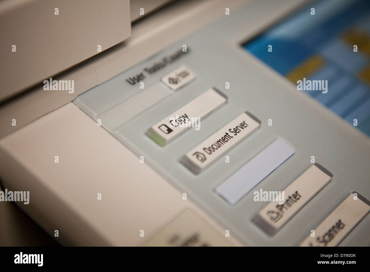 Office copying machine control panel Stock Photo - Alamy