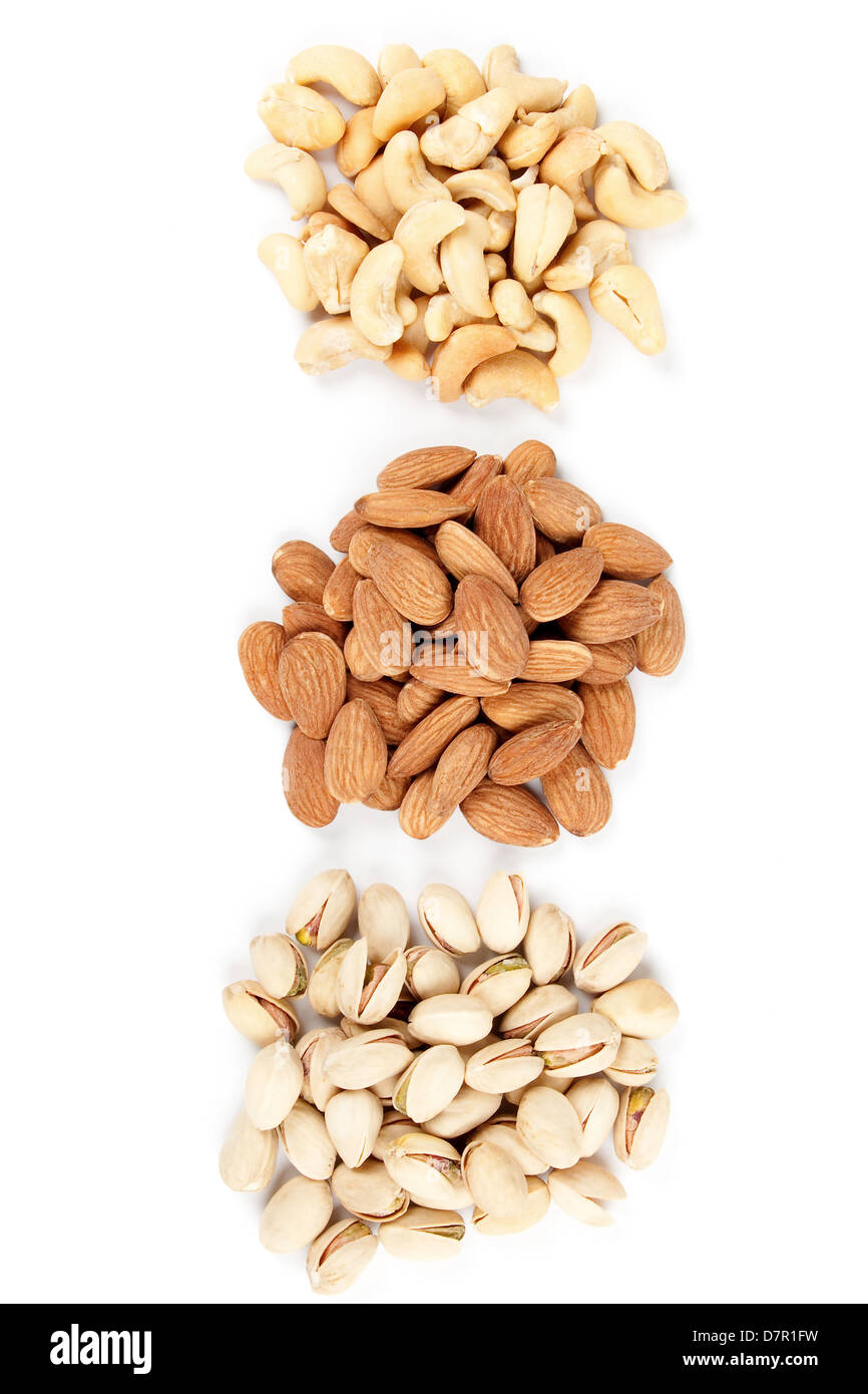 Salted nuts isolated on a white background Stock Photo - Alamy