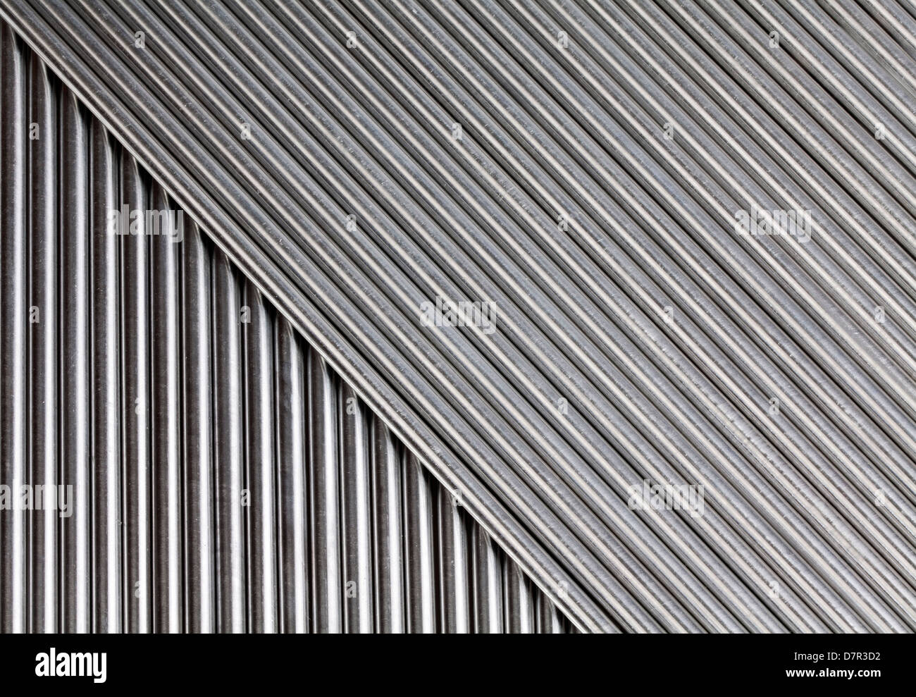 A stack of round bundled alumnium rods Stock Photo - Alamy