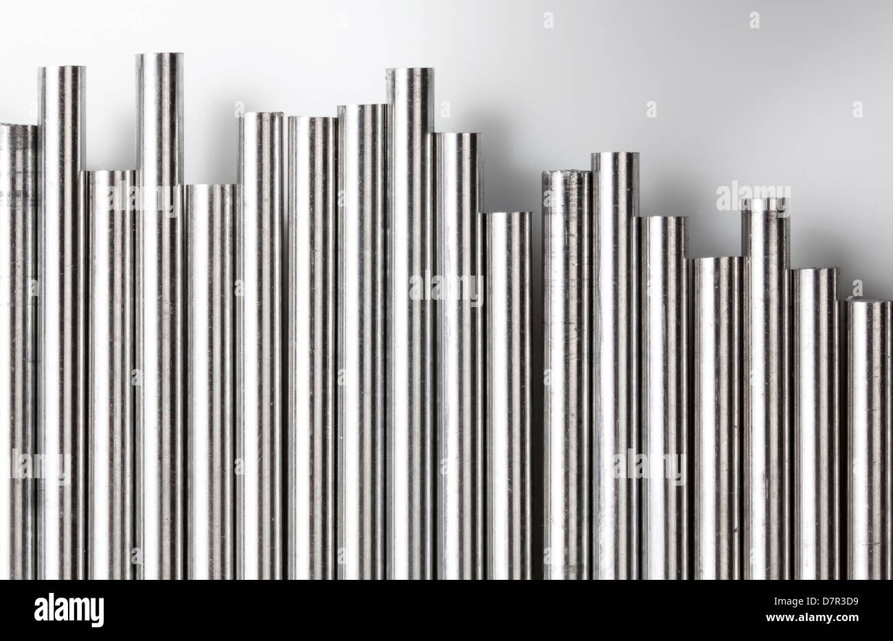 A stack of round bundled alumnium rods Stock Photo - Alamy