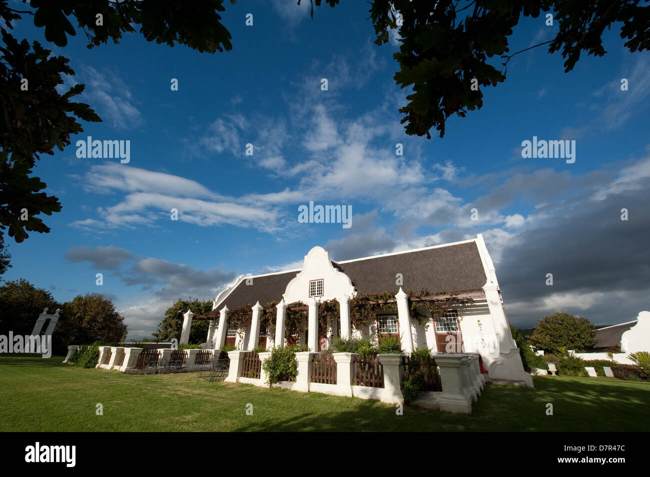 Cape Dutch manor house, Meerlust Wine Estate, near Stellenbosch, South ...