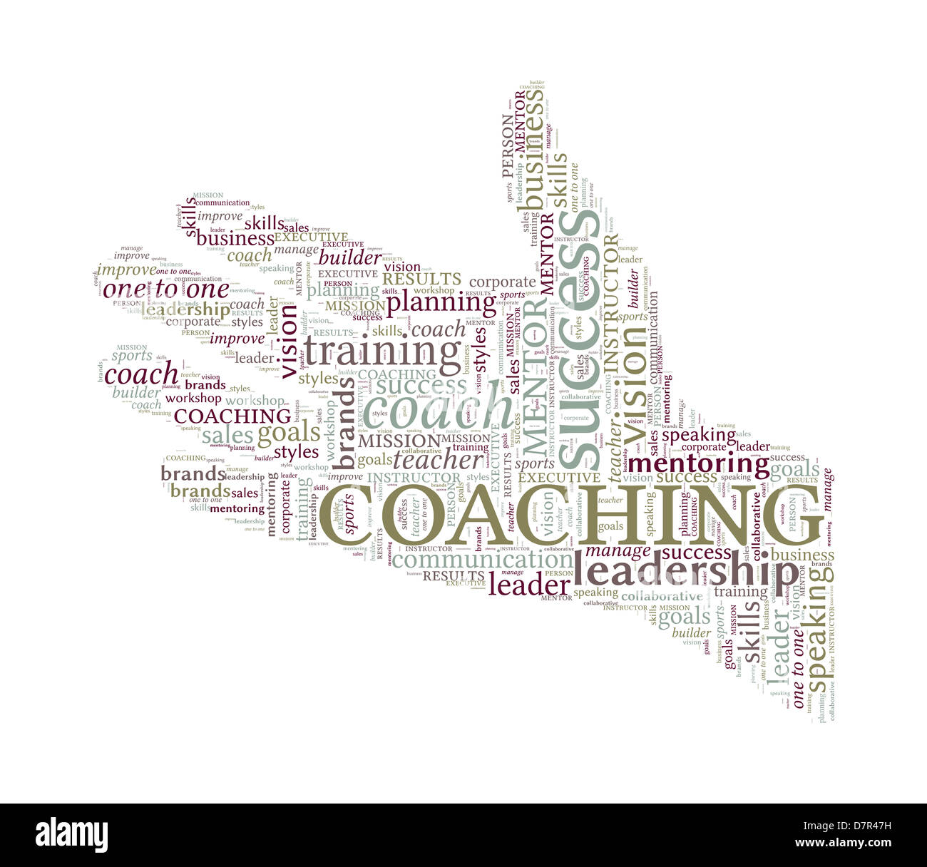 Helping Hand Vector Word Cloud - Coaching Concept Stock Photo - Alamy