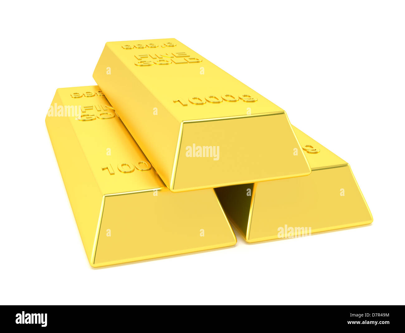 gold bars isolated on white background Stock Photo - Alamy