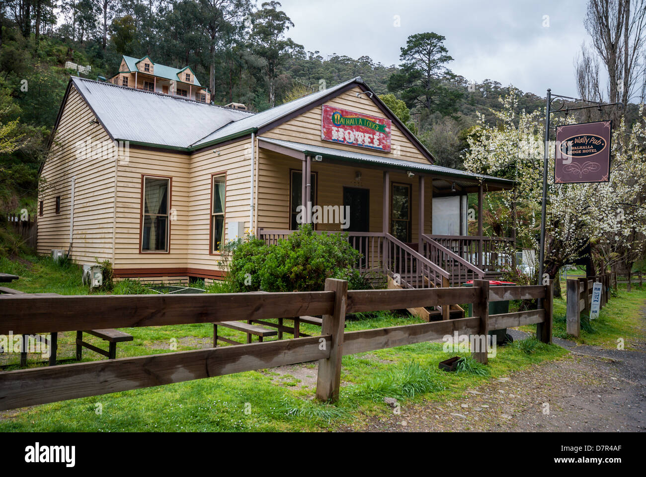 The former gold mining town and now tourist destination of Walhalla in ...