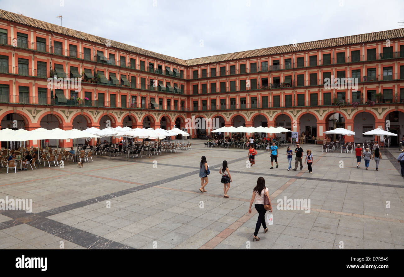 Plaza de la Corredera square in Cordoba, Andalusia Spain Stock Photo ...