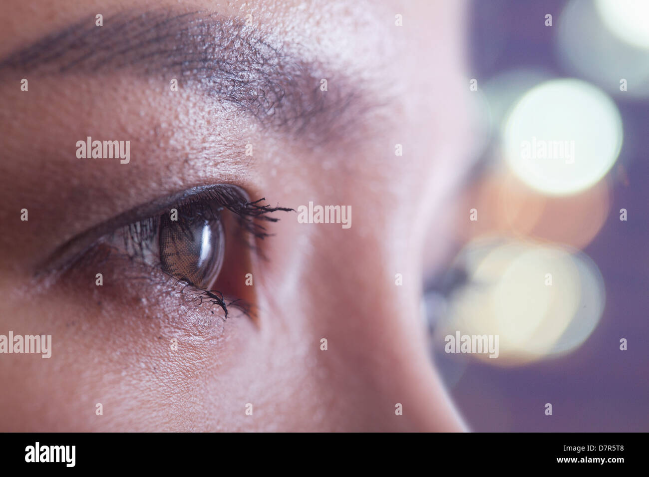 Close up of woman's eye, side view Stock Photo - Alamy