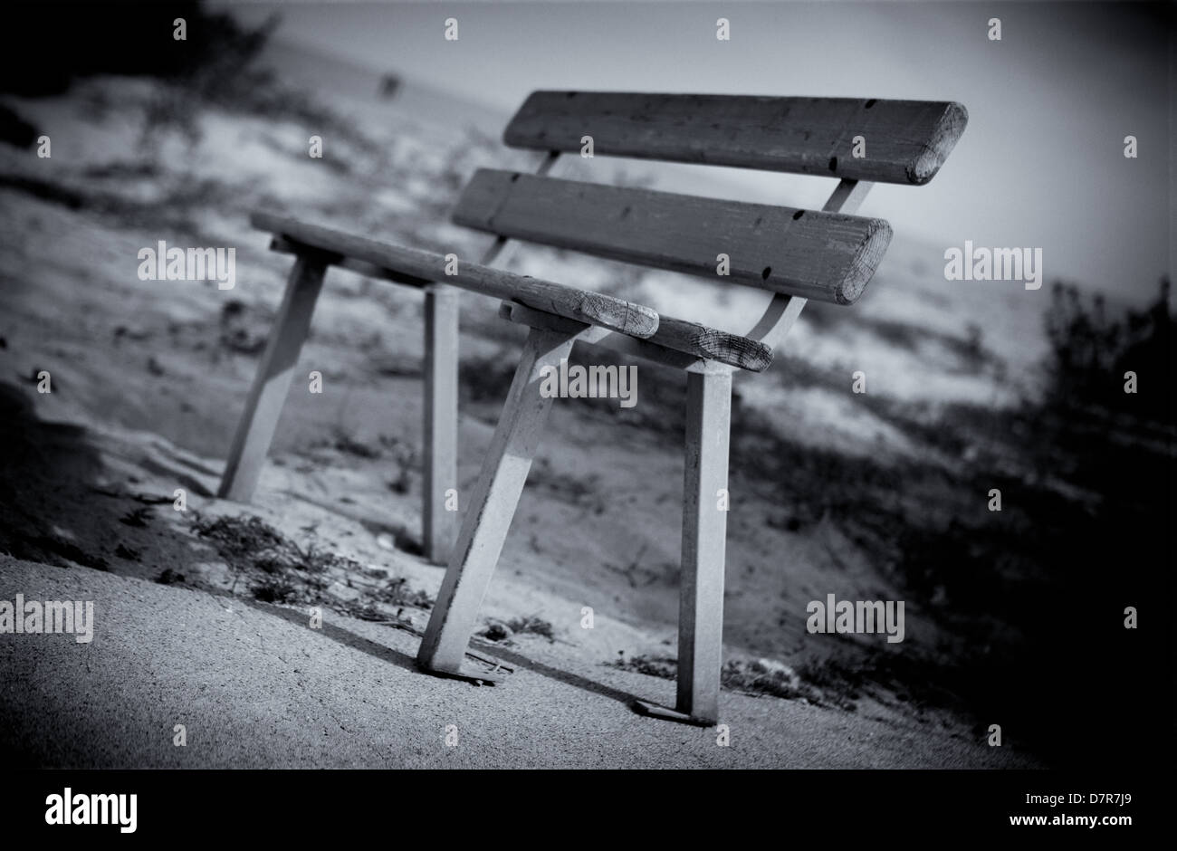 A seaside bench Stock Photo - Alamy