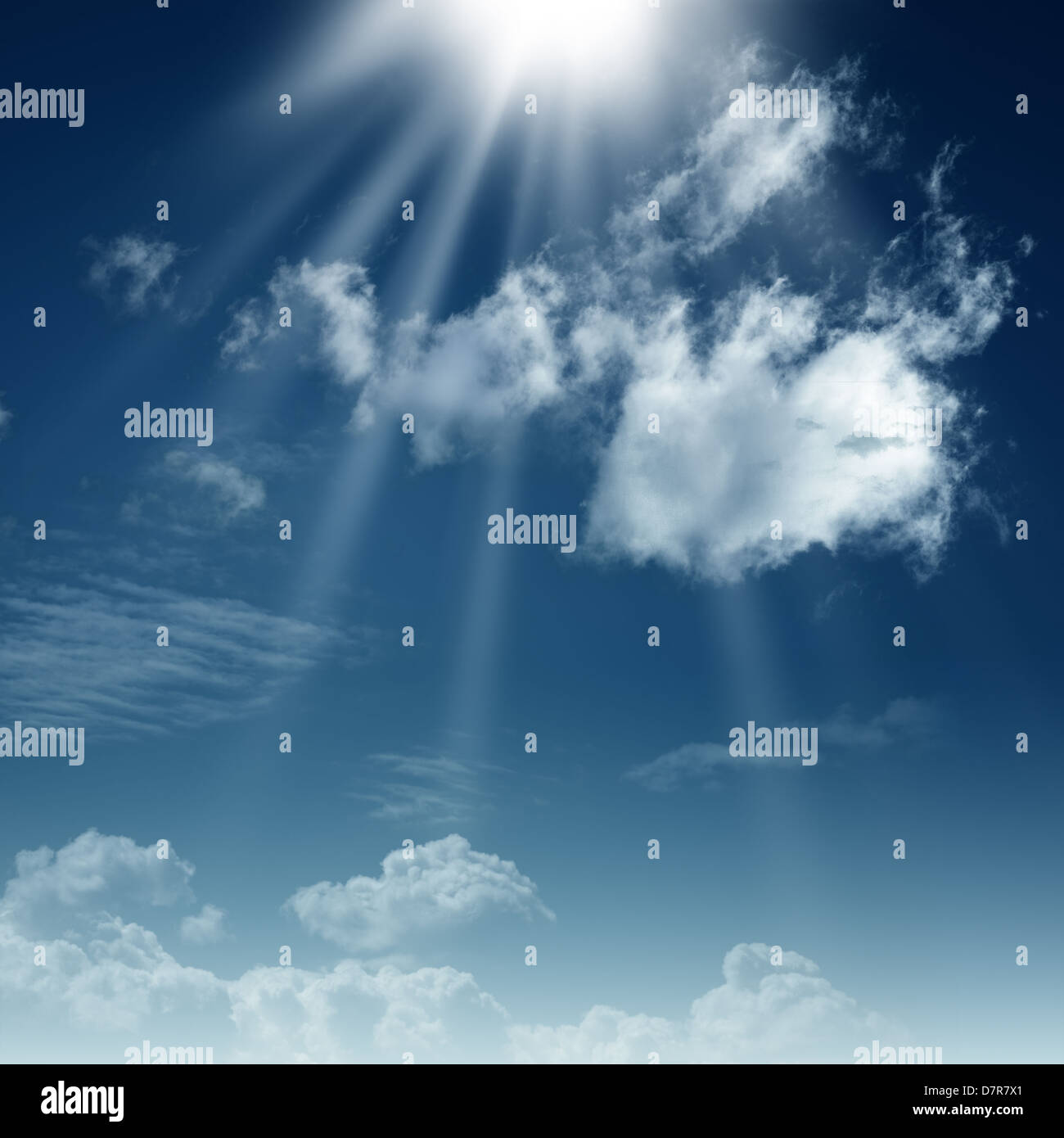 Blue skies and bright sun, natural backgrounds Stock Photo - Alamy