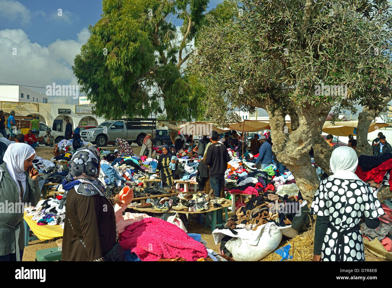 Market at Midoun, Djerba, Tunisia Stock Photo - Alamy