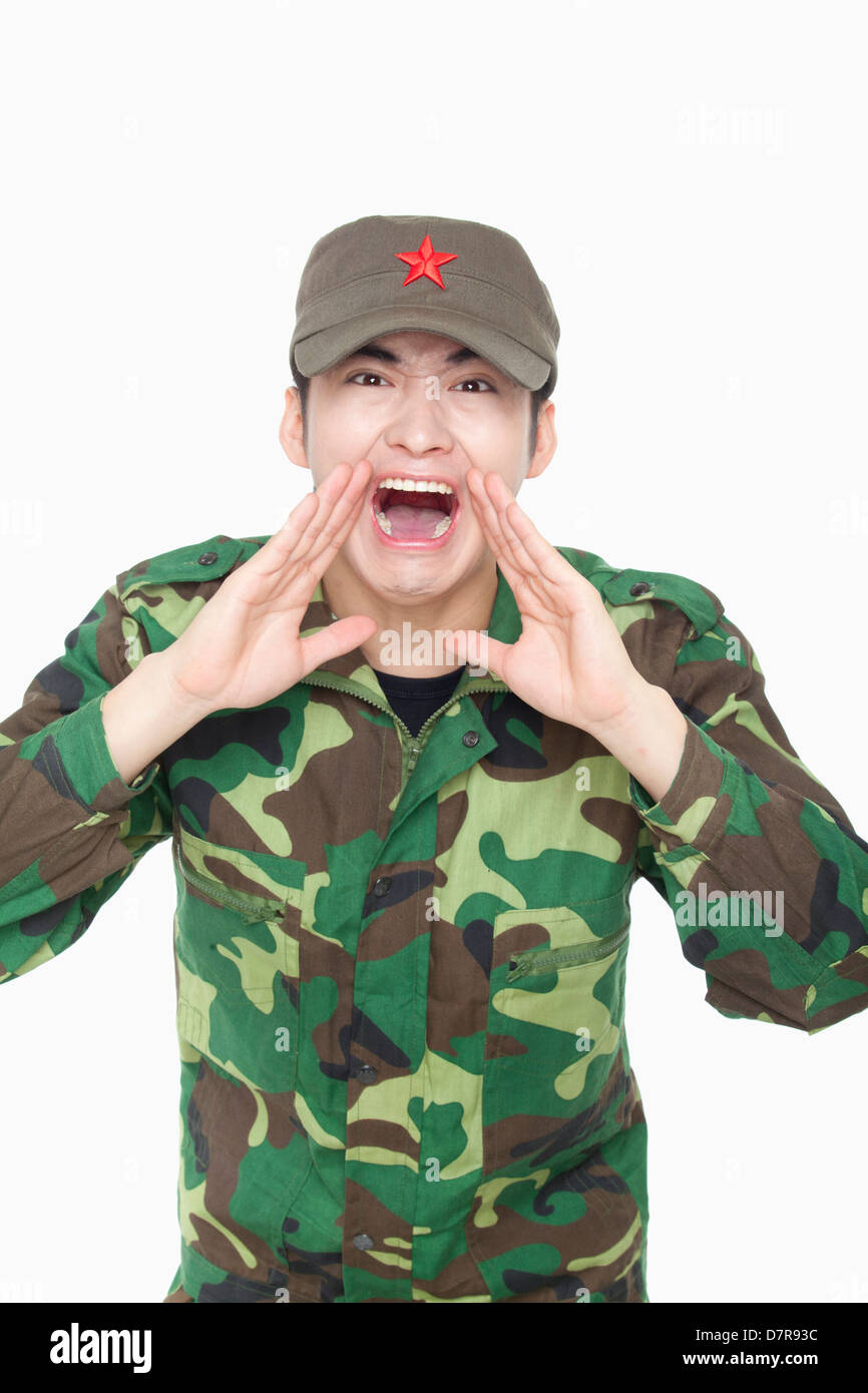 Shouting soldier hi-res stock photography and images - Alamy