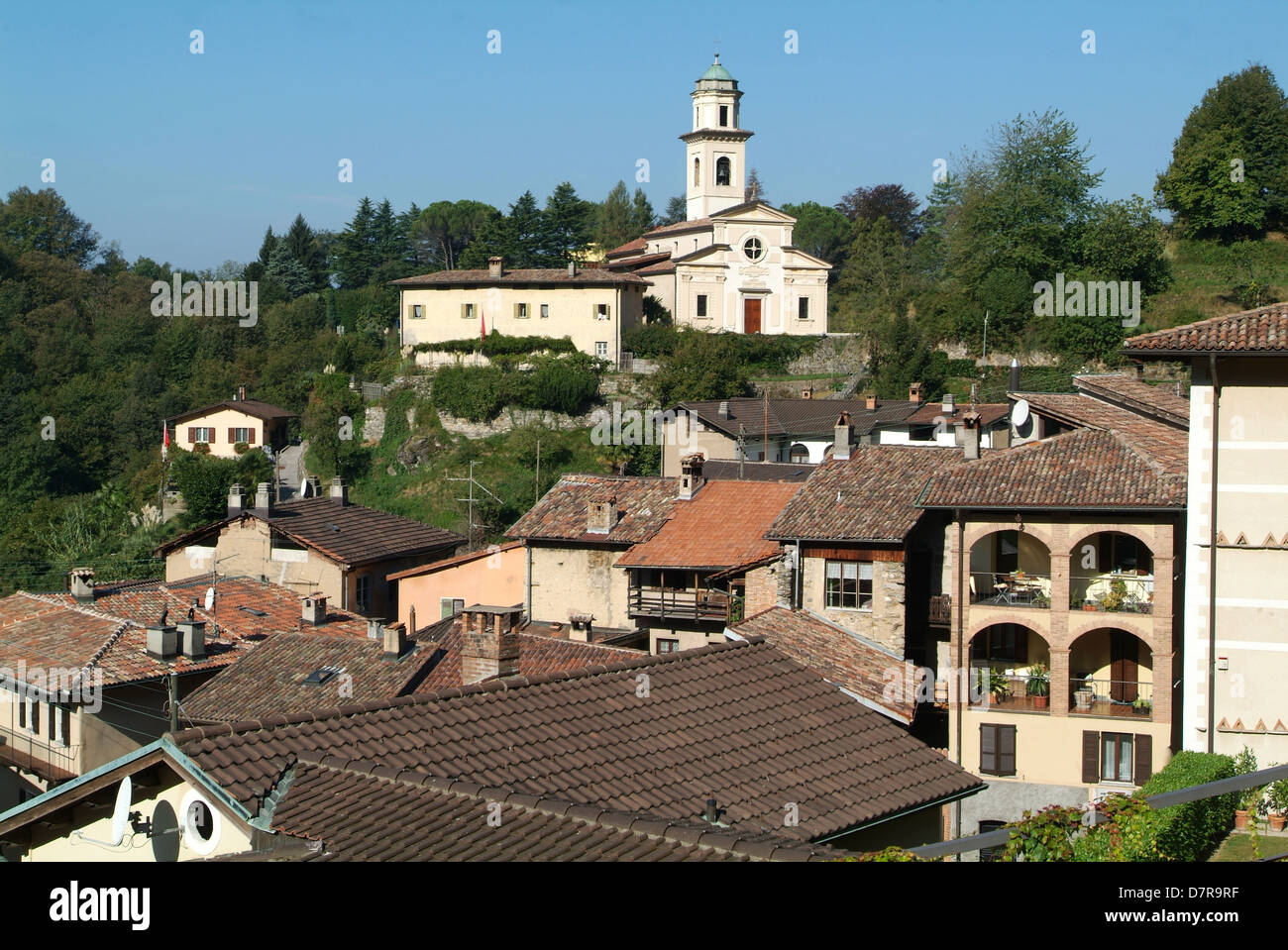 The village of Carabbia near Lugano on the italian part of Switzerland ...