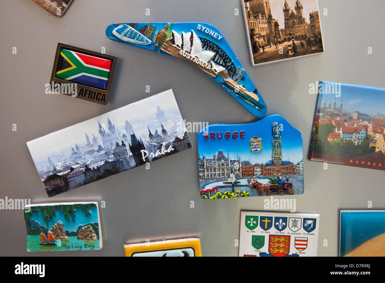 Travel fridge magnets Stock Photo - Alamy