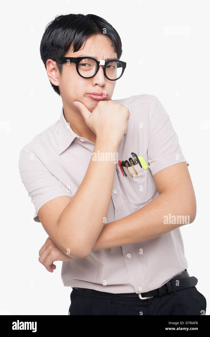 Nerdy guy hi-res stock photography and images - Alamy