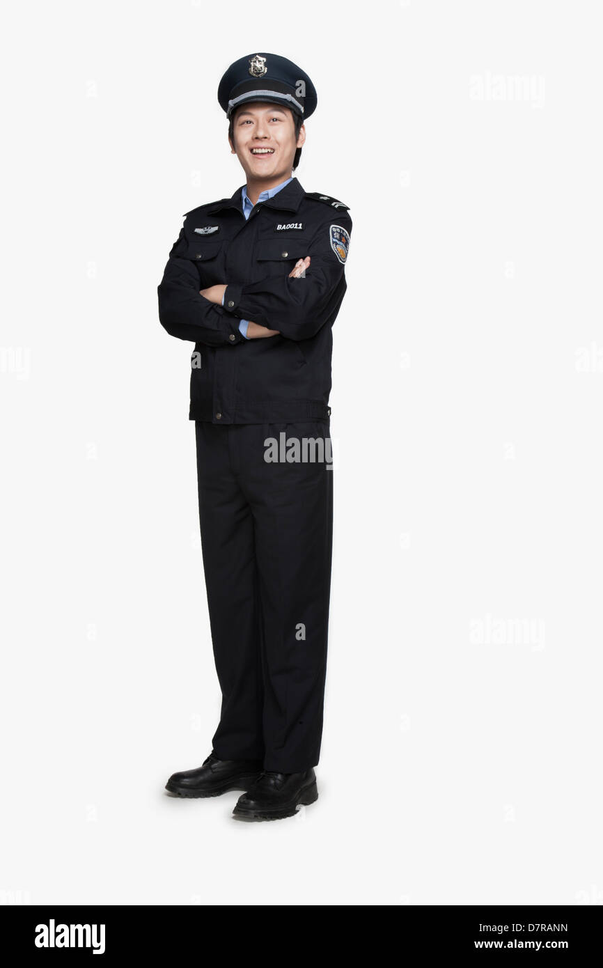 Smiling police uniform Cut Out Stock Images & Pictures - Alamy