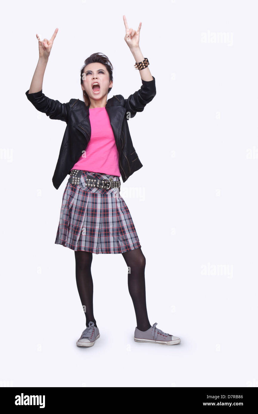 Portrait punk rock girl standing hi-res stock photography and images ...