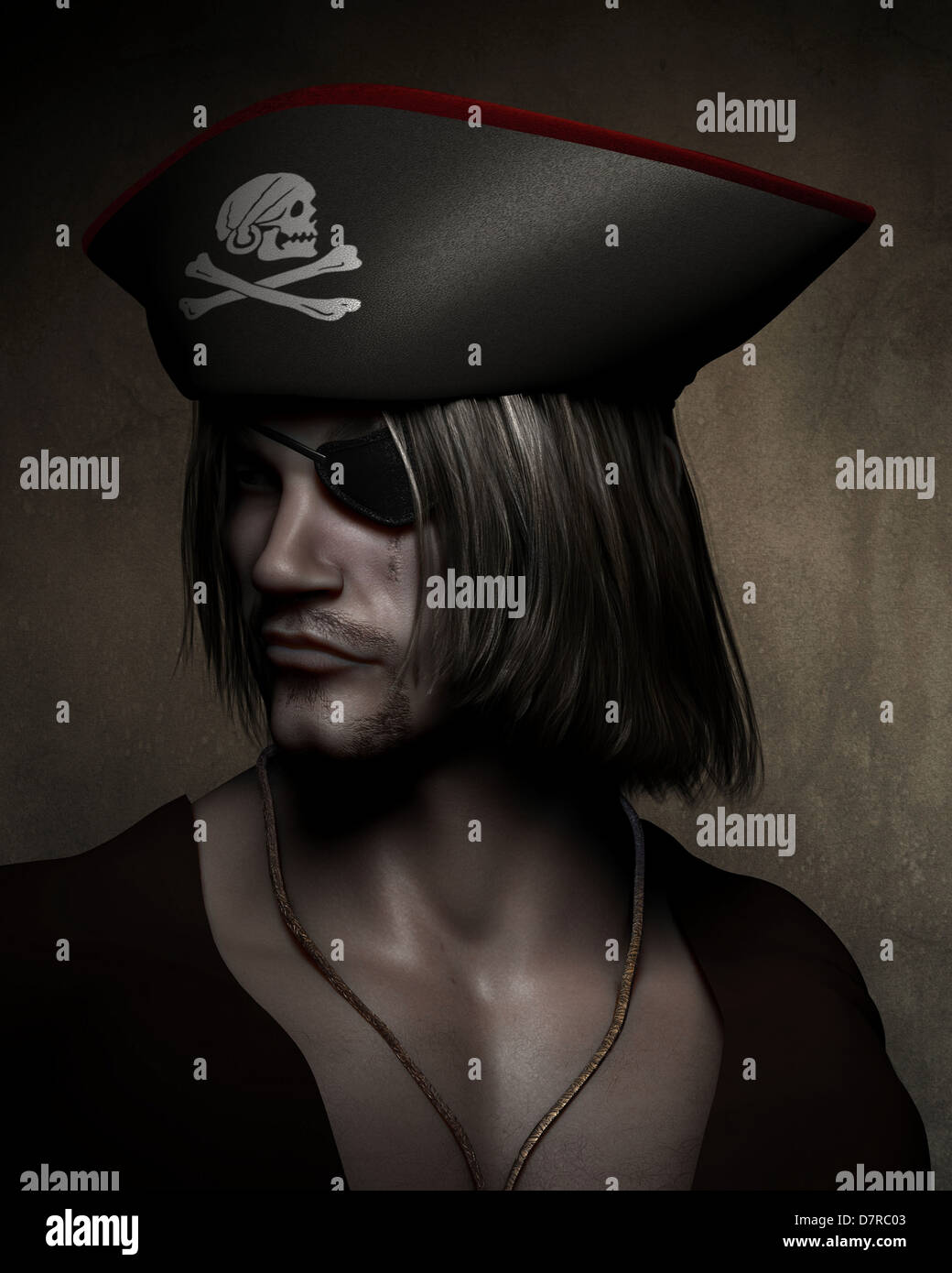 Pirate Captain Portrait Stock Photo - Alamy