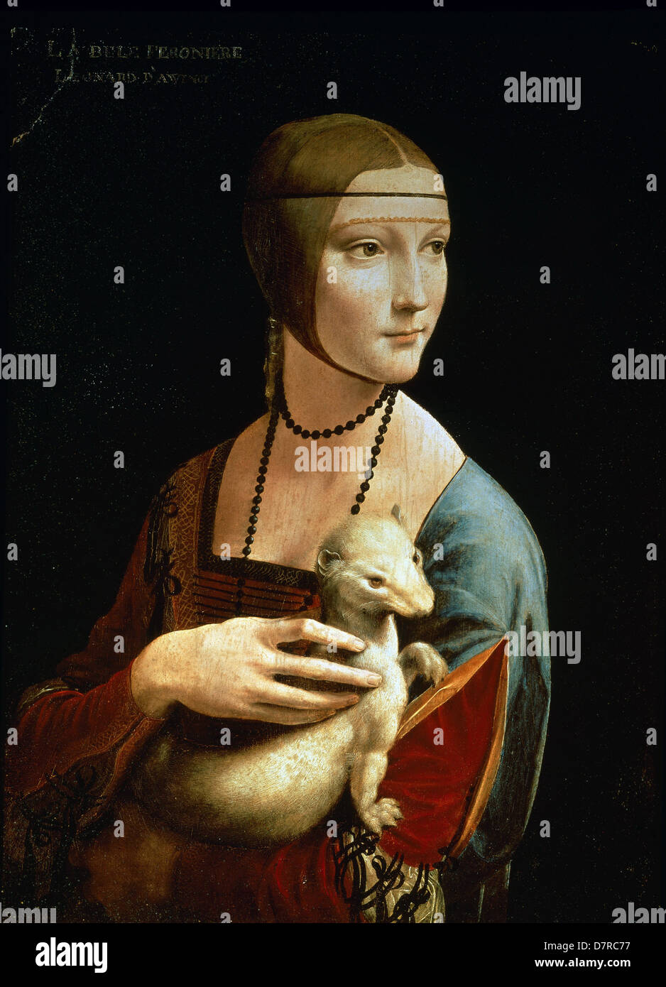 Leonardo da Vinci Lady With the Stoat (Cecilia Gallerani) 1490 Krakow ...