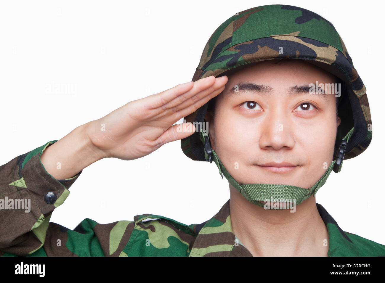 Man in military uniform saluting Stock Photo - Alamy