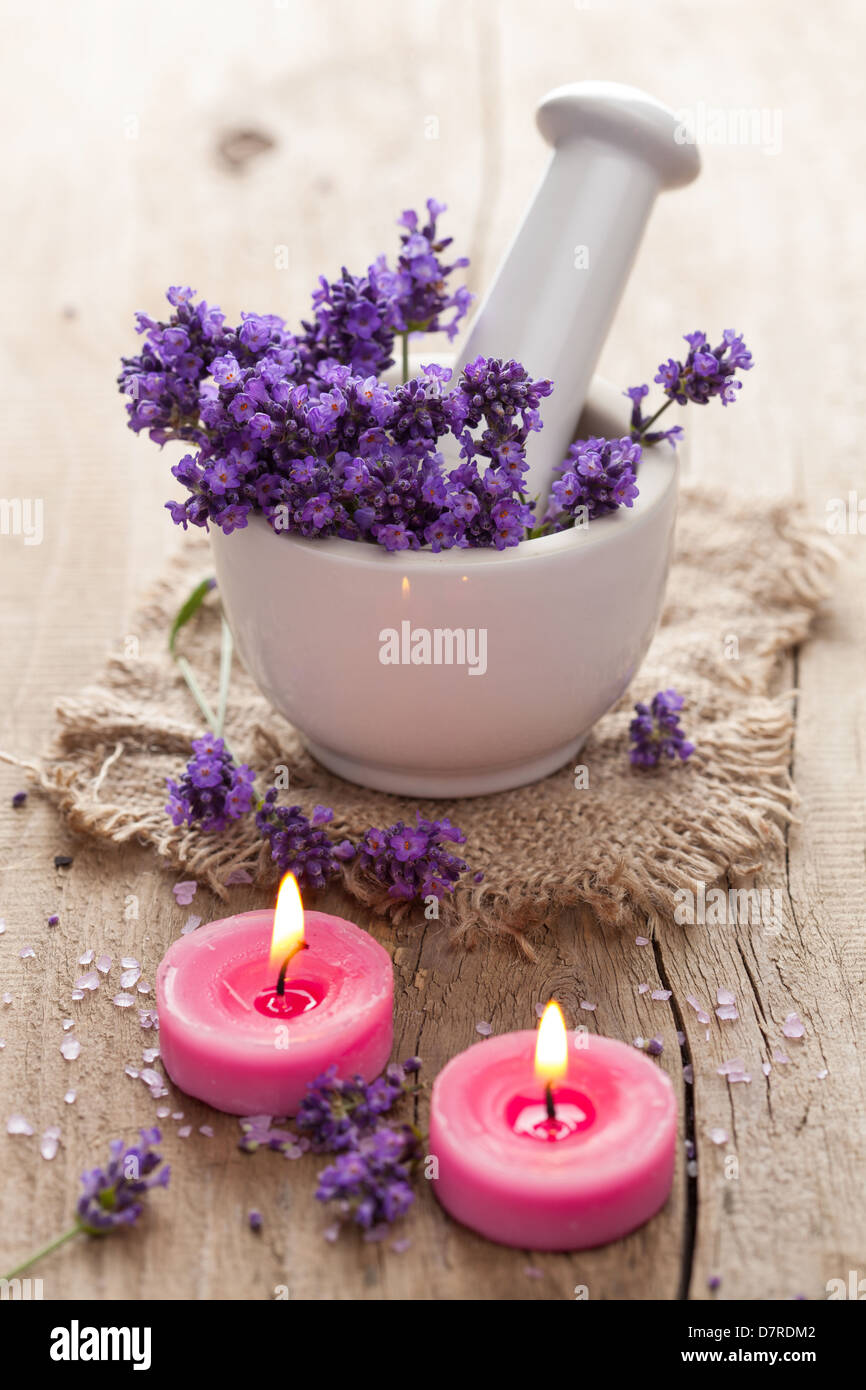 Lavender spa set hi-res stock photography and images - Alamy