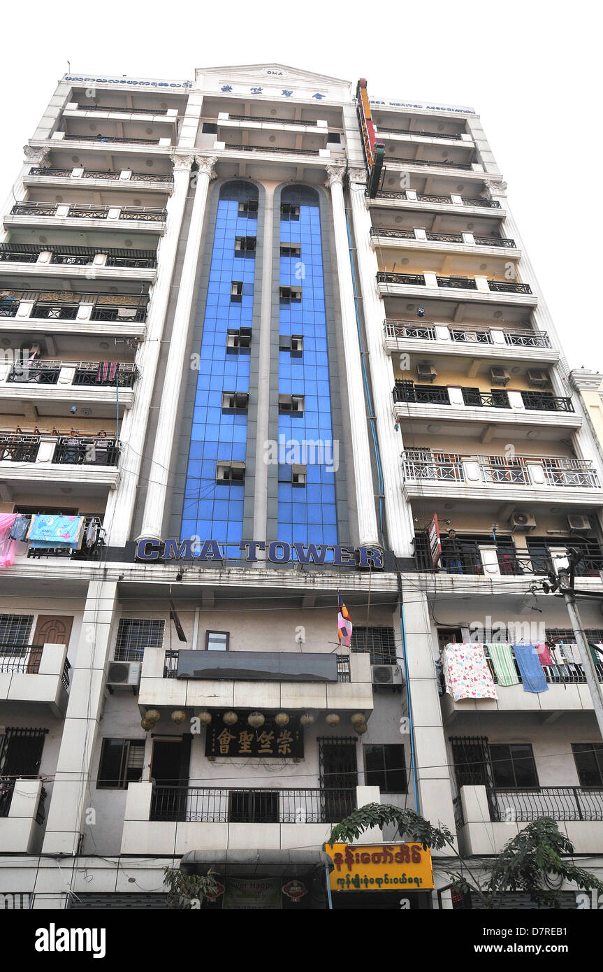 CMA tower,Yangon, Myanmar Stock Photo - Alamy