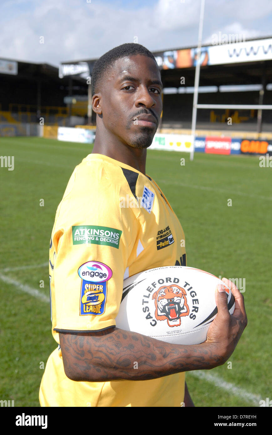 Disgraced athlete Dwaine Chambers playing Rugby League at Castleford ...