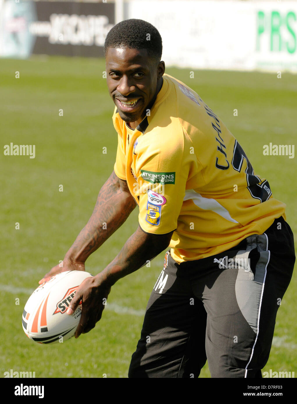 Disgraced athlete Dwaine Chambers playing Rugby League at Castleford ...